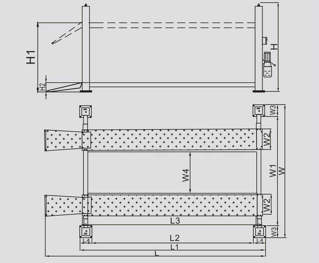 Four Post Lift, GC-3.5F, GC-4.0F, GC-4.5F, GC-5.0F, GC-5.5F, GC-6.5F ...